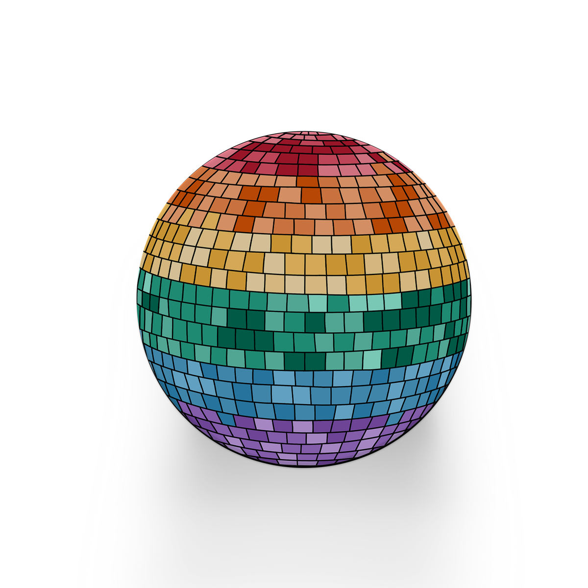 Rainbow Pride Disco Ball Coaster – The Pop Rocks Shop